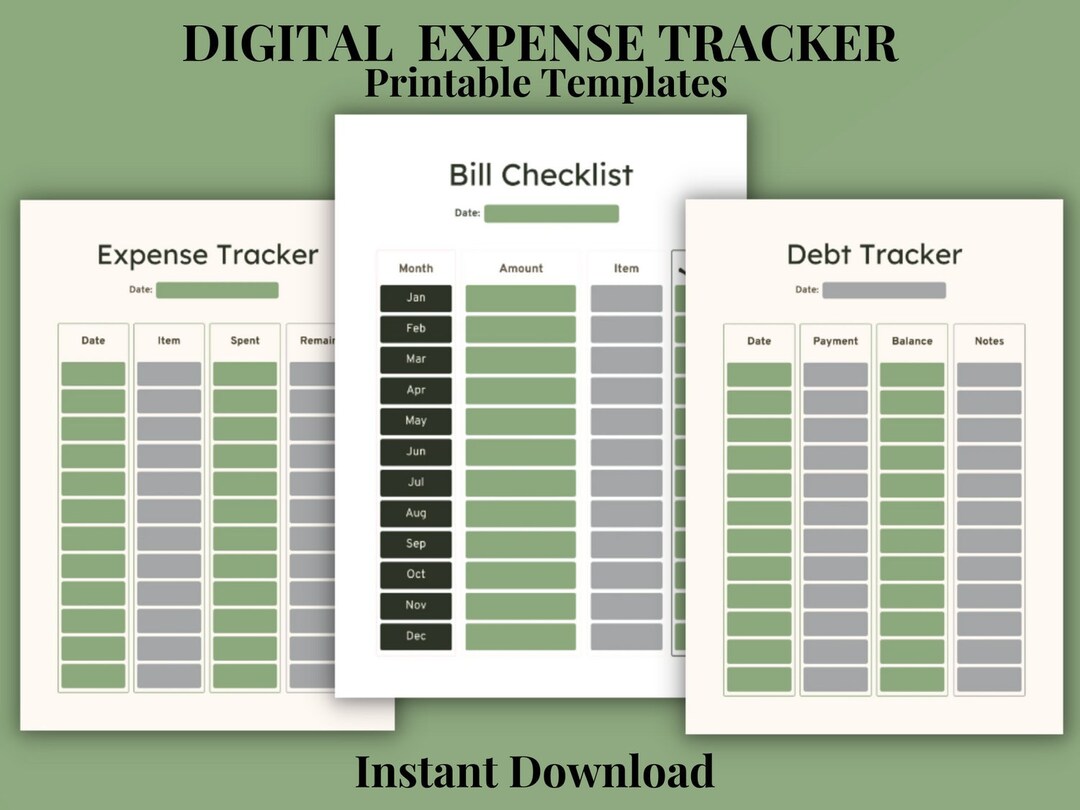 Bill Checklist, Finance Planner, Budget Planner Templates, Financial ...