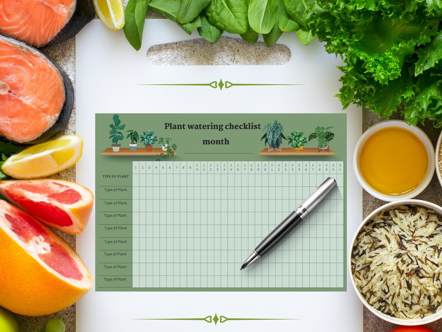 Plant Care Checklist, Plant Watering Checklist Fertilizer Tracker ...