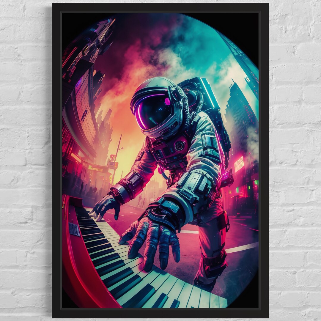Stellar Piano Solo Piano Canvas Art | Astronaut Poster | Astronaut Wall ...