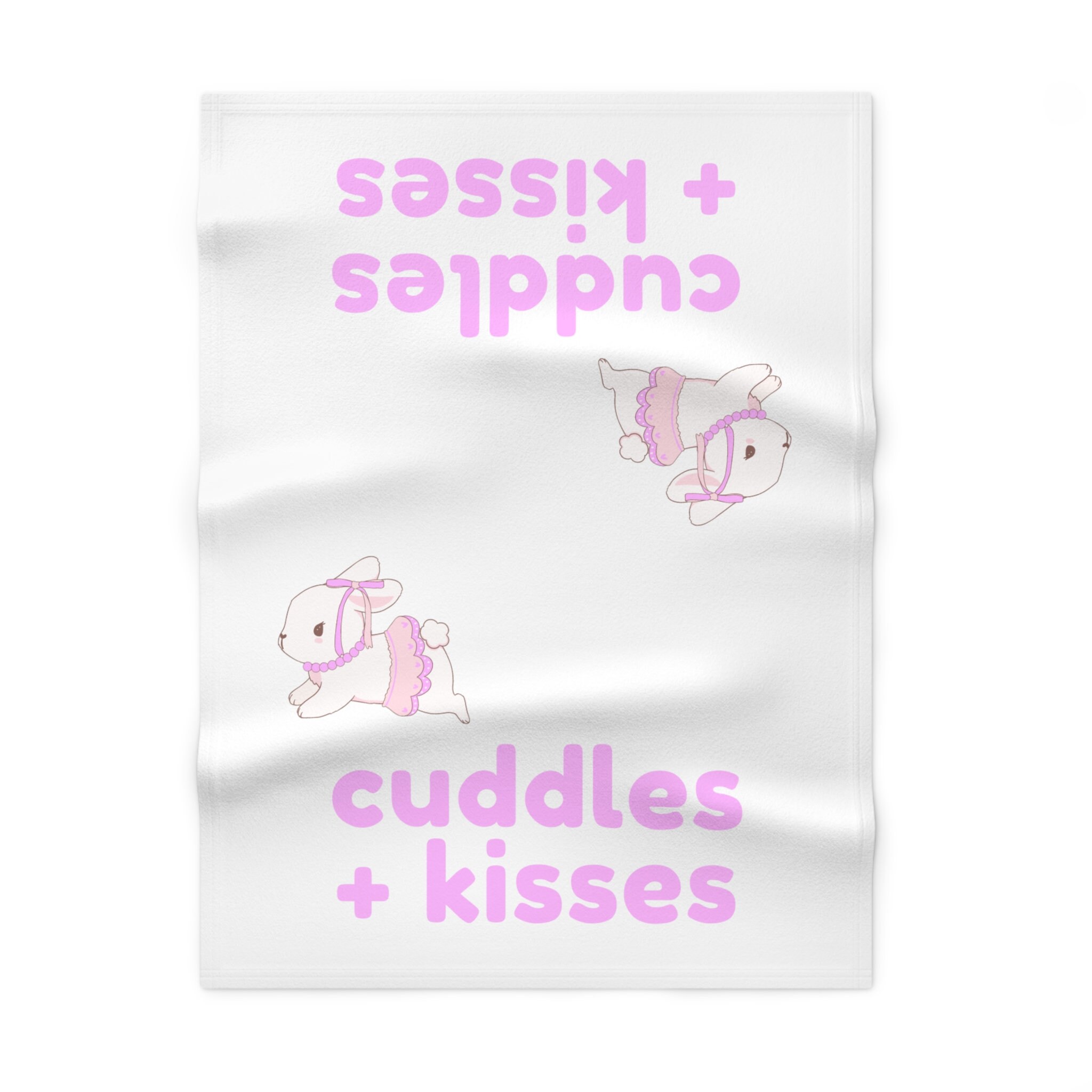 Pink Cuddles Kisses Soft Baby Blanket, Baby Gift From Auntie, Baby Gift ...