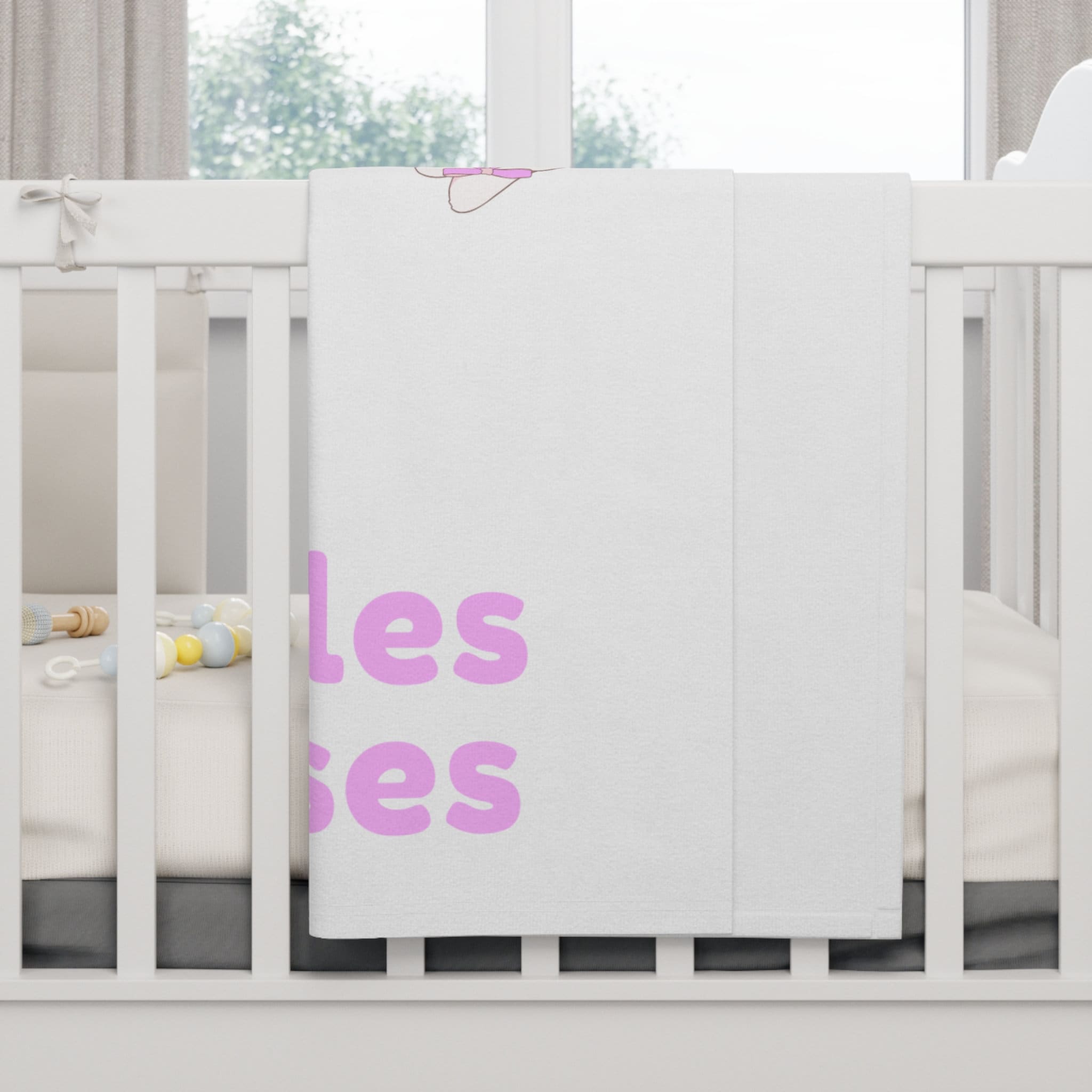 Pink Cuddles Kisses Soft Baby Blanket, Baby Gift From Auntie, Baby Gift ...