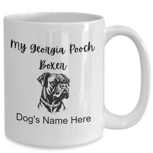 Personalized Dog Gift for Boxer Owners, My Georgia Peach or Pooch Mug ...