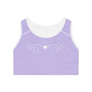 Lavender Sports Outfit Workout Set Athletic Wear Purple Bra Leggings ...