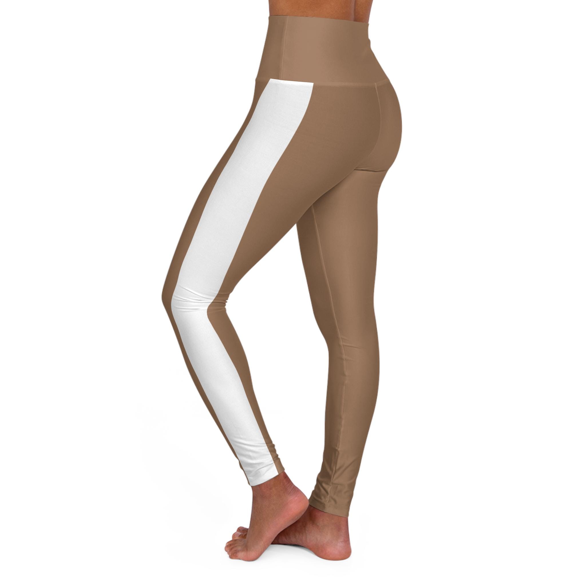 Earthy Brown Sports Outfit Workout Set Athletic Wear Mocha Bra Leggings ...