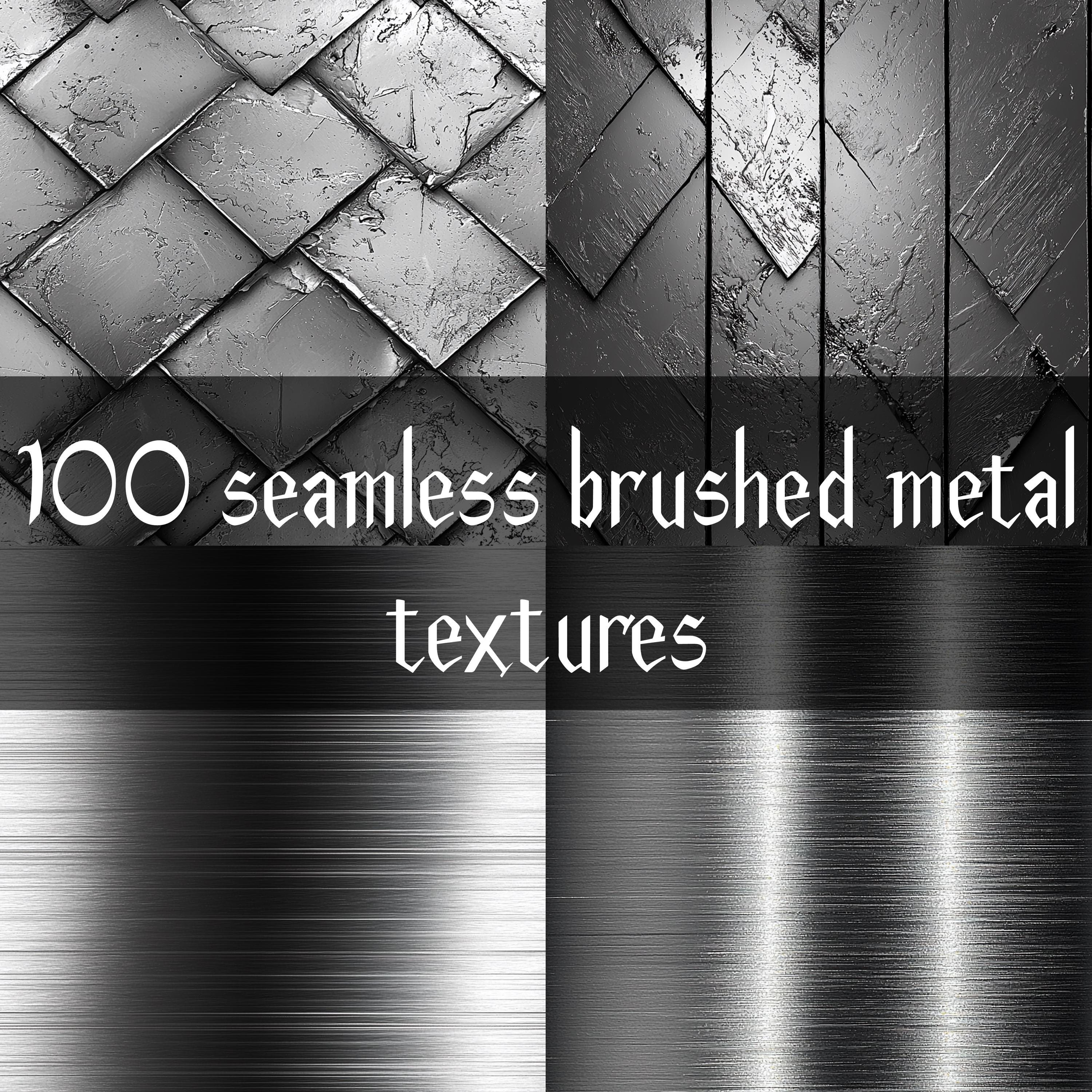 Pack of 100 Seamless Brushed Metal Textures for Commercial Use, High ...