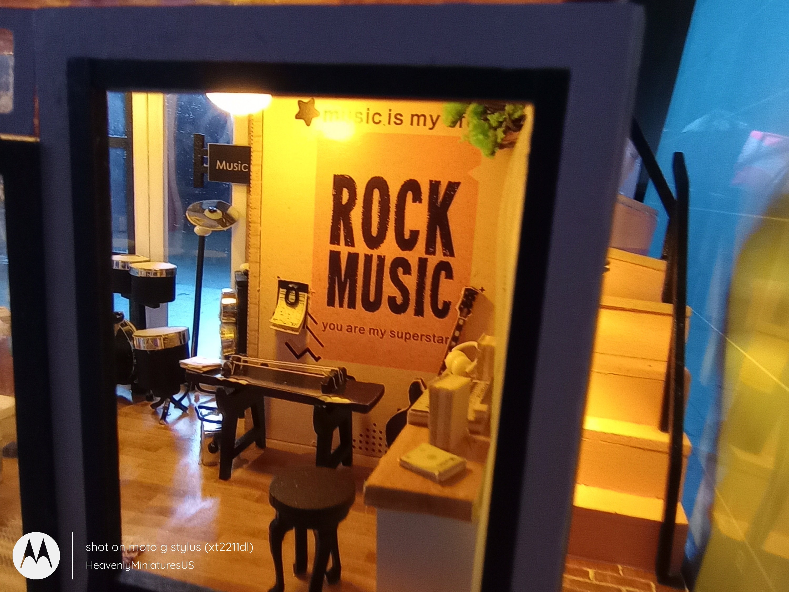 1:24 Dollhouse Miniature Rock N Roll Music Shop! Handcrafted. - Etsy