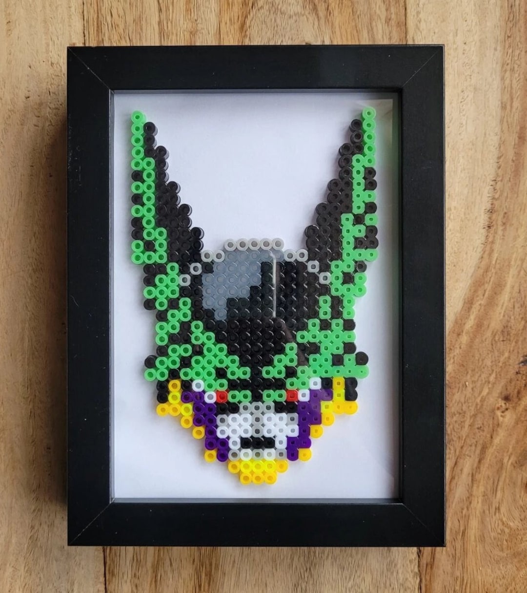 Cell Dragon Ball Z Handmade Perler Bead With Frame and Playing Card ...
