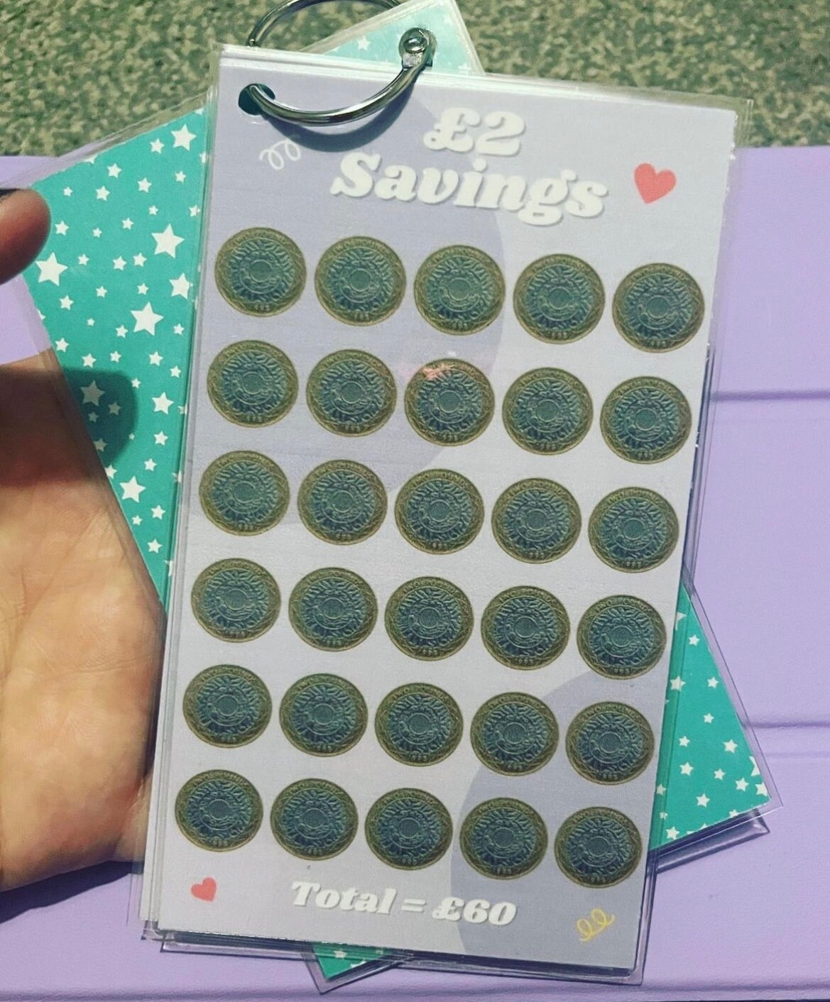 50 1 Pound and 2 Pound Savings Trackers - Etsy UK