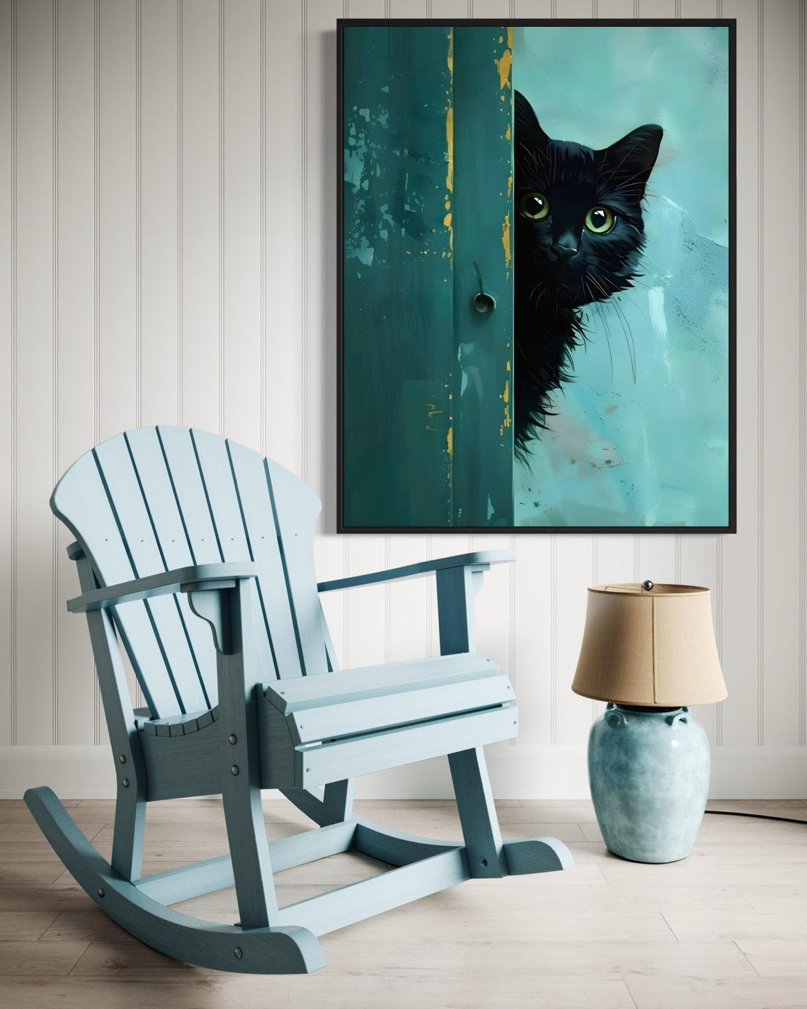 Cat Wall Art Decor, Printable Cat Art, Nursery Room Poster, Abstract ...