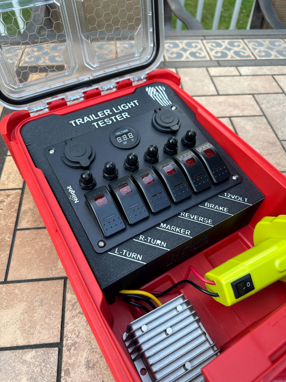 Trailer Light Tester for Ryobi 18V Battery, 7 Pin Trailer Light Tester ...