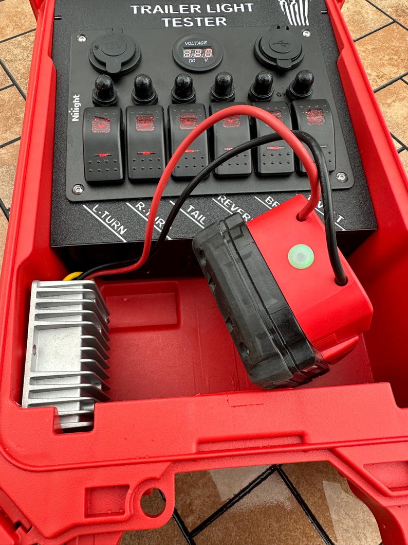 Trailer Light Tester for Milwaukee M18 Battery, 7 Pin Trailer Light ...