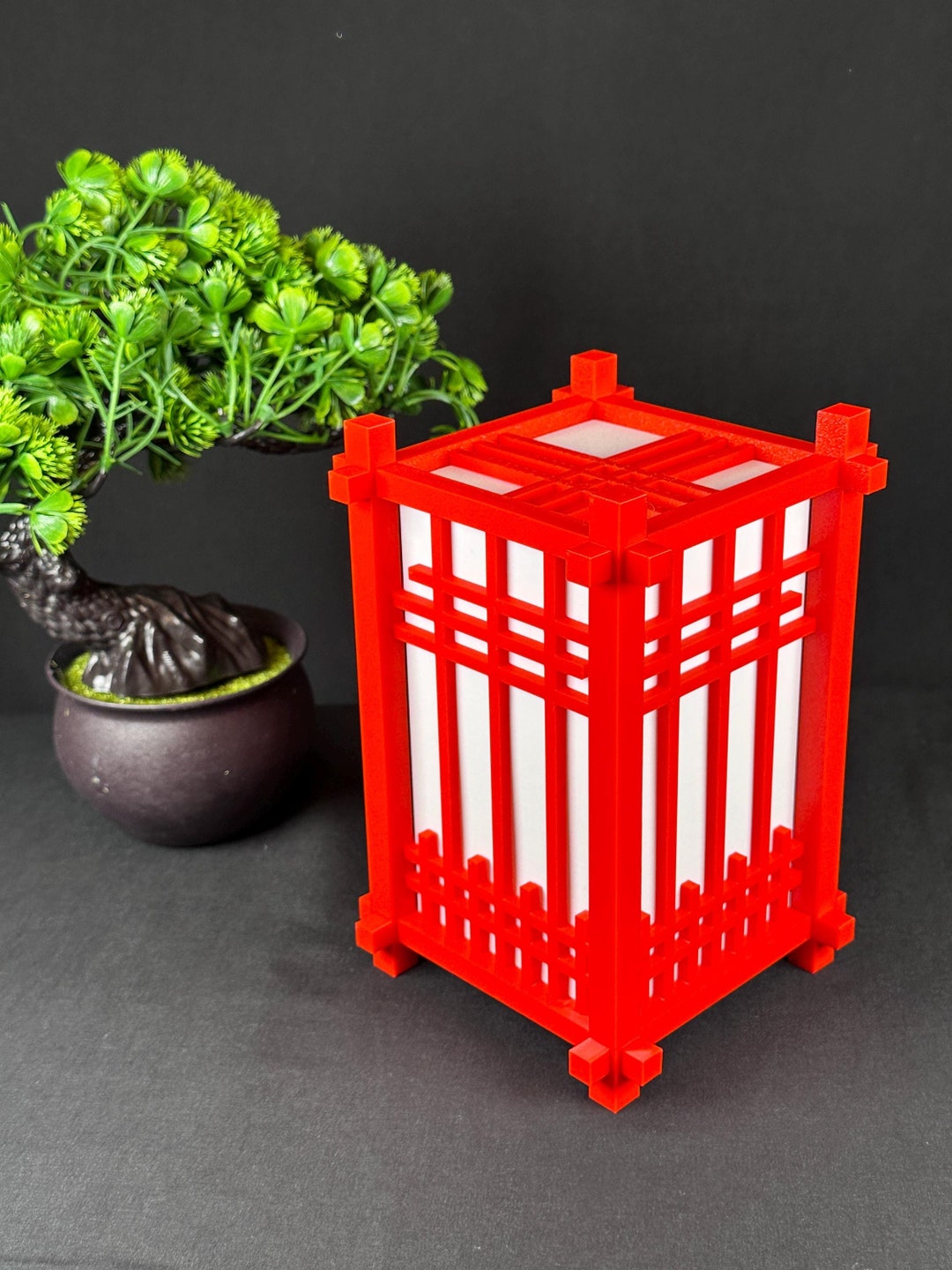 Japanese Lantern, Shoji Style Desk Lamp, Japanese Decor, Japanese Home ...