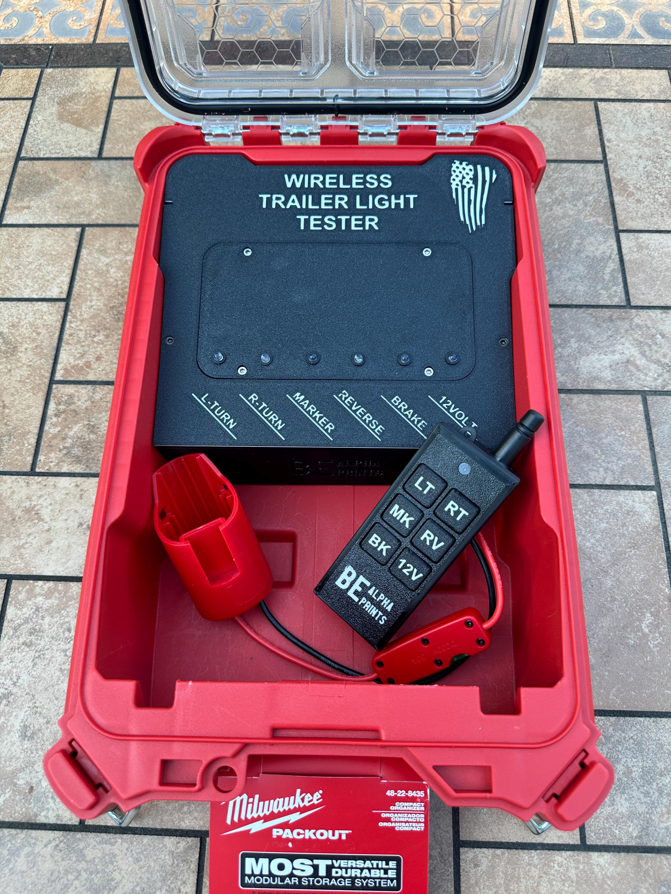 Wireless Trailer Light Tester for Milwaukee M12 Battery, 7 Pin Trailer ...