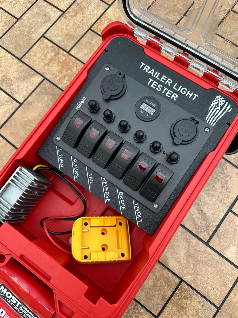 Trailer Light Tester for Dewalt 20V Battery, 7 Pin Trailer Light Tester ...