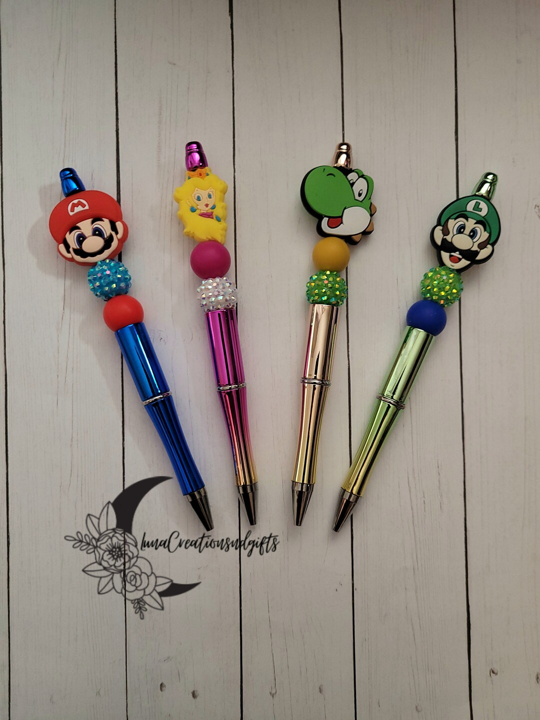 Super Mario Bros Beaded Pen Super Mario Pen Luigi Pen Princess - Etsy