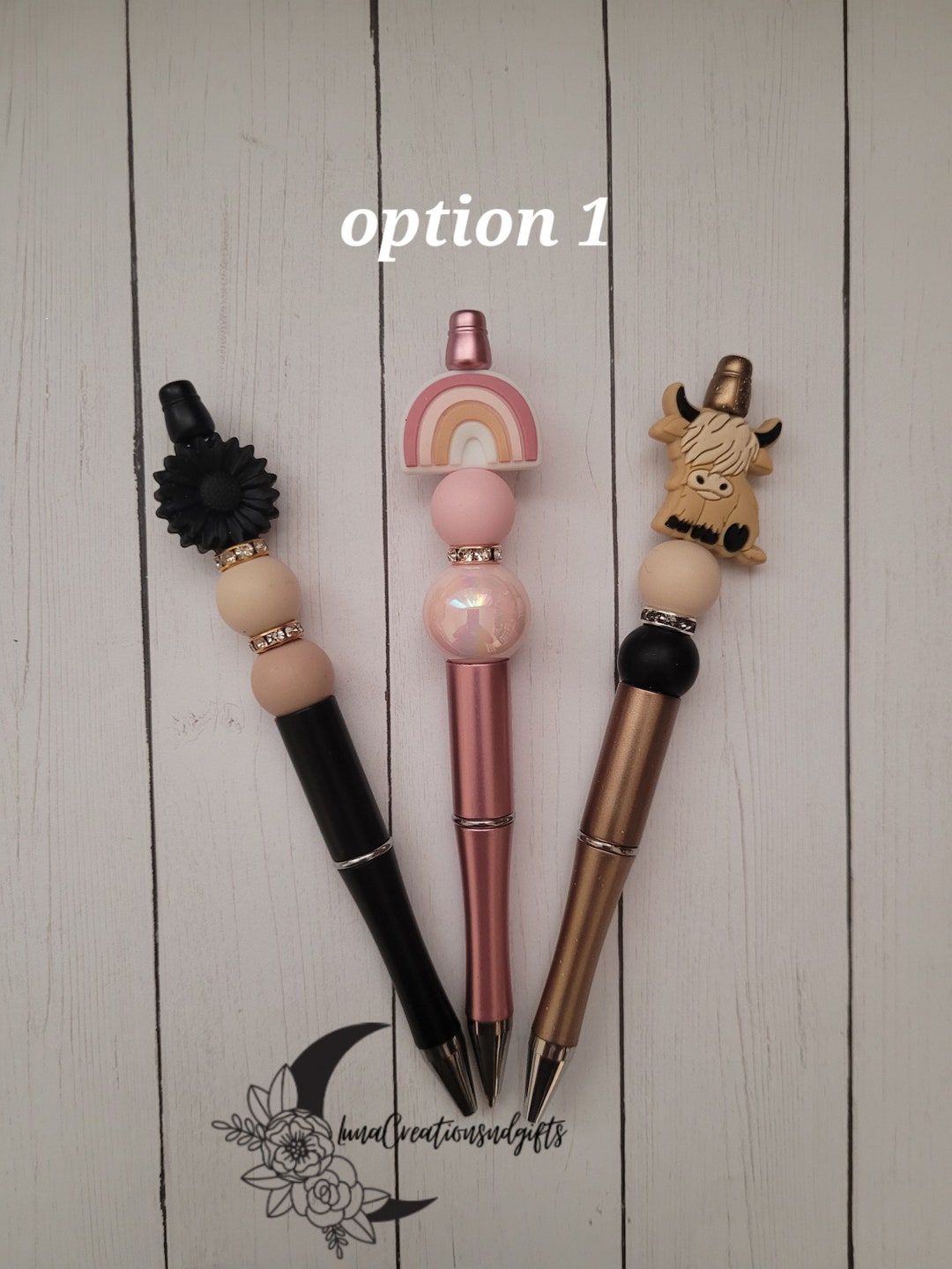 3 for 21 Beaded Pens With Free Ink Refill Concha Beaded Pen - Etsy