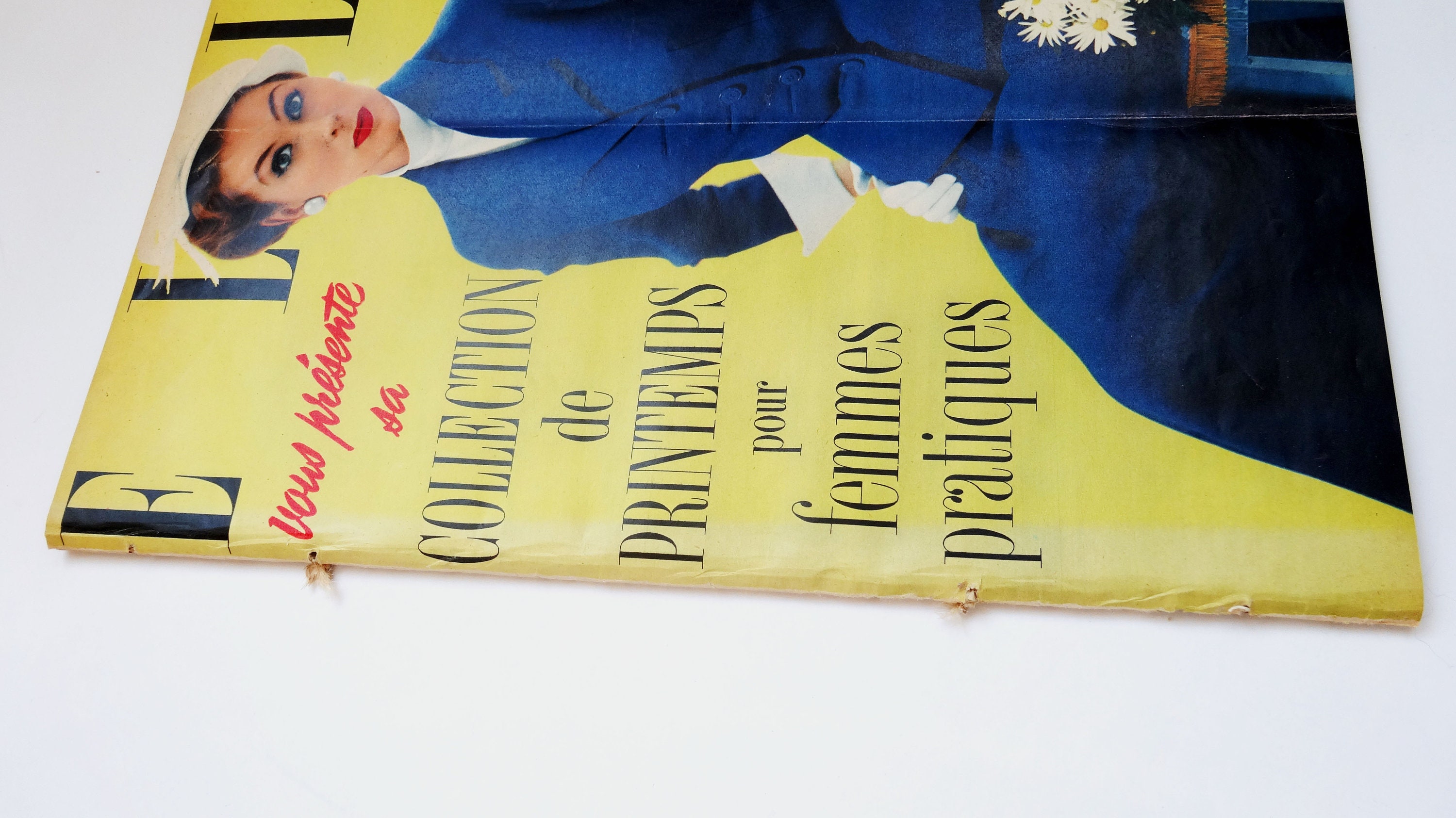 Vintage French Magazine for Collage, Old Magazine Scrapbooking Paper ...