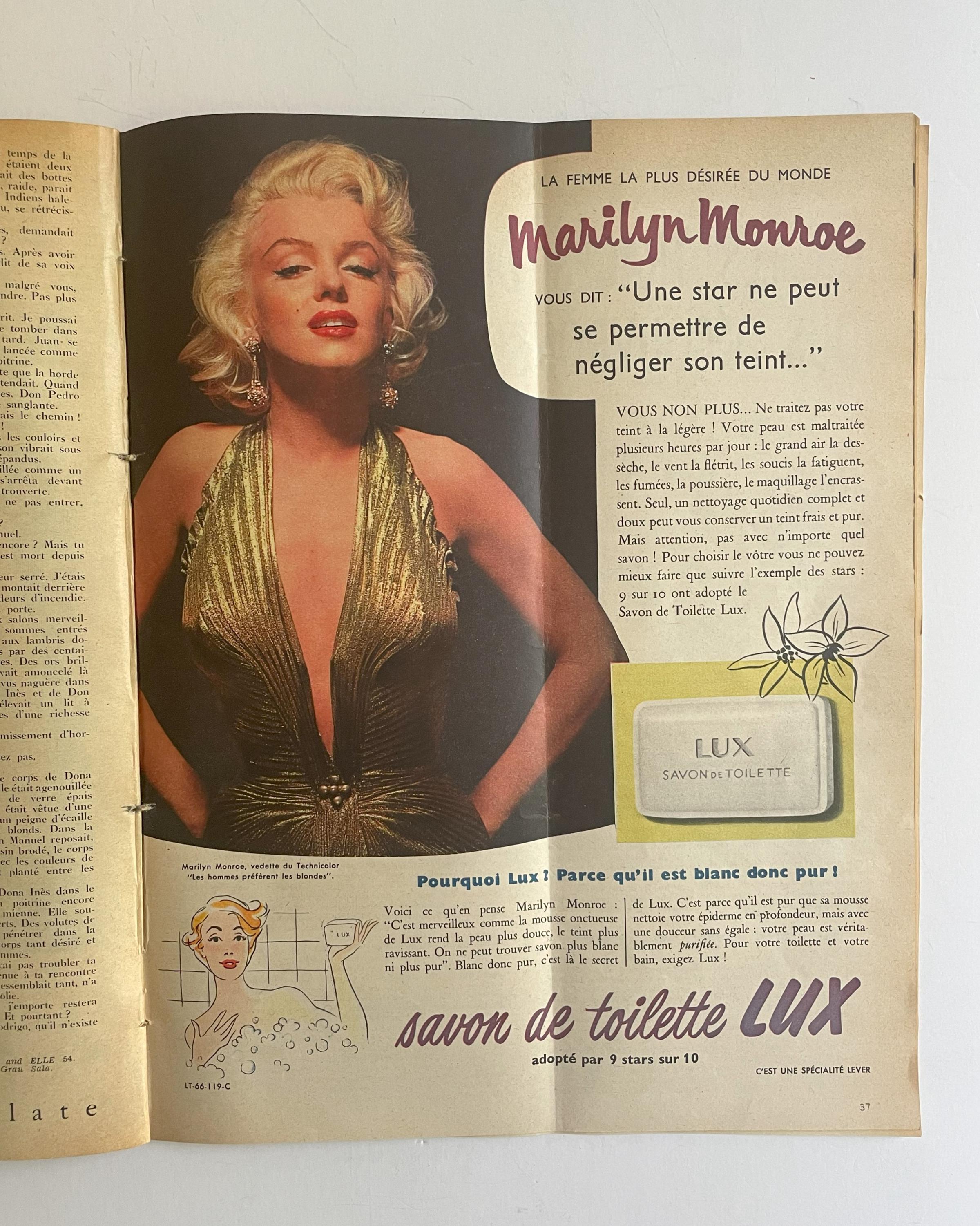Vintage French Magazine for Collage, Old Magazine Scrapbooking Paper ...