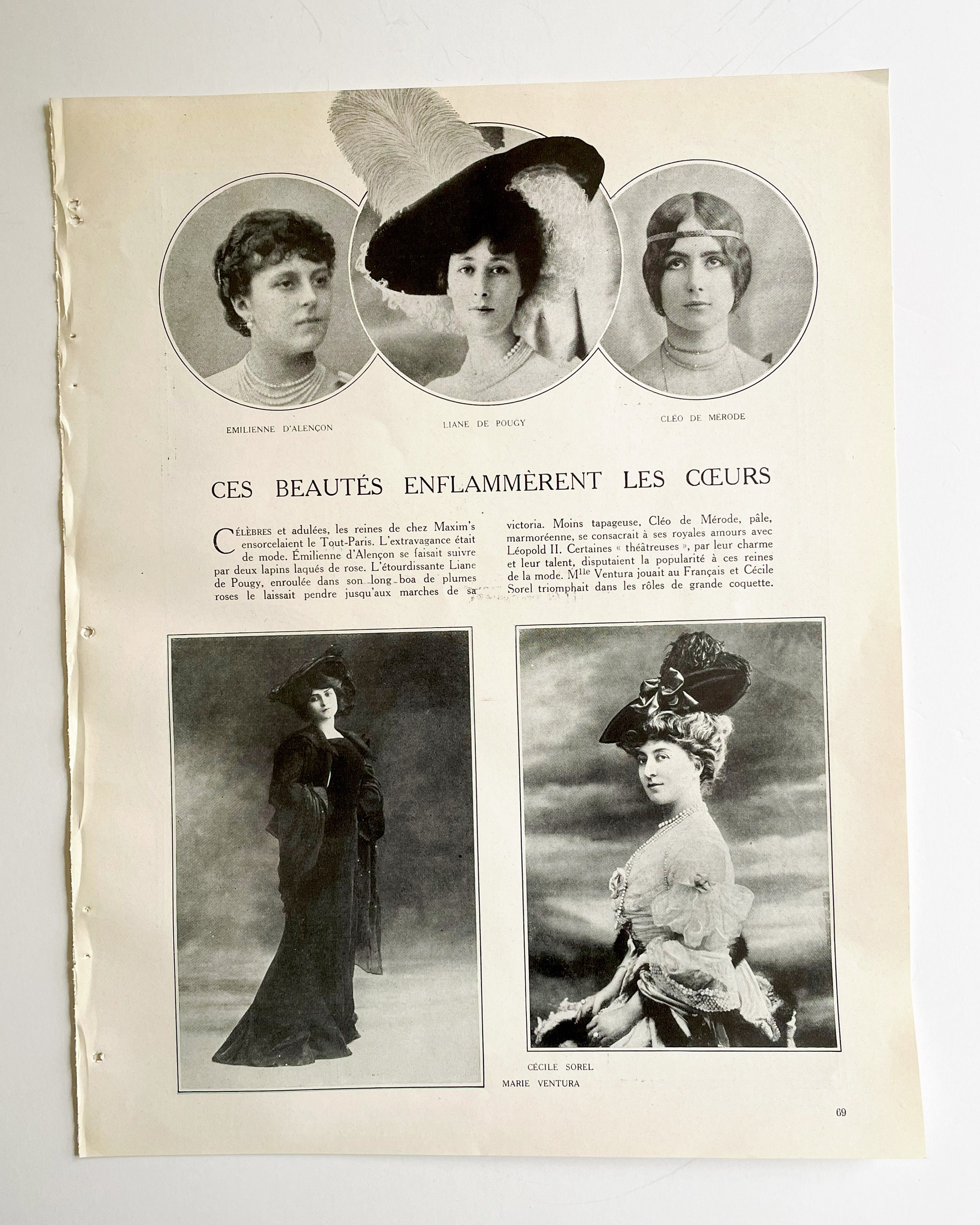 1950s Old French Magazine Pages for Collage, Belle Epoque Scrapbooking ...