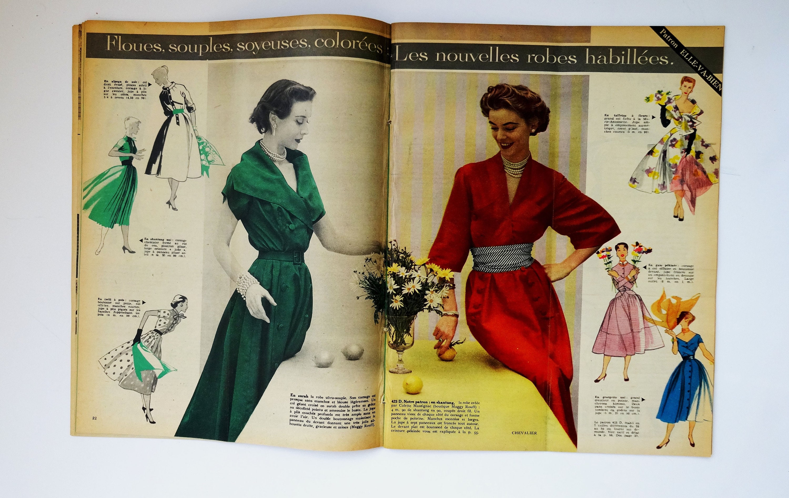 Vintage French Magazine for Collage, Old Magazine Scrapbooking Paper ...