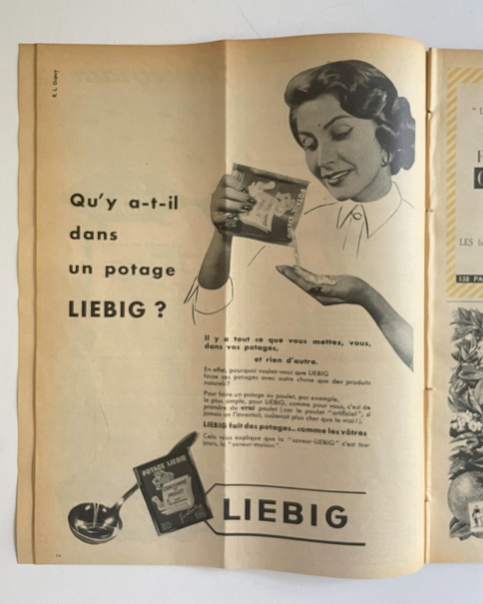 Vintage French Magazine for Collage, Old Magazine Scrapbooking Paper ...