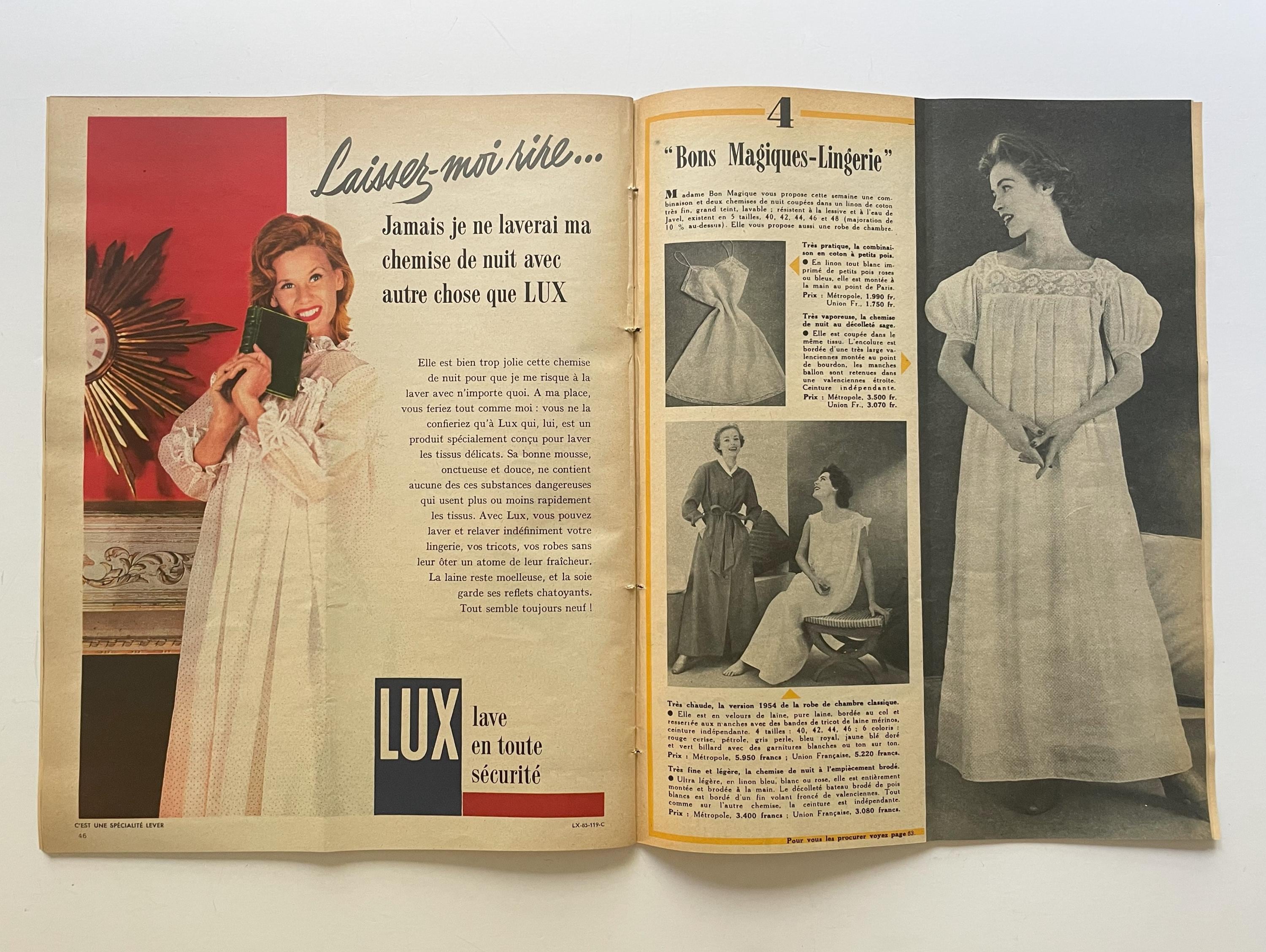 Vintage French Magazine for Collage, Old Magazine Scrapbooking Paper ...