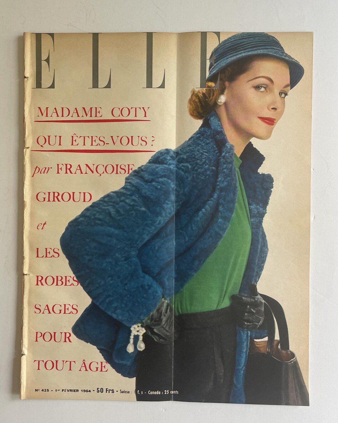 Vintage French Magazine for Collage, Old Magazine Scrapbooking Paper ...