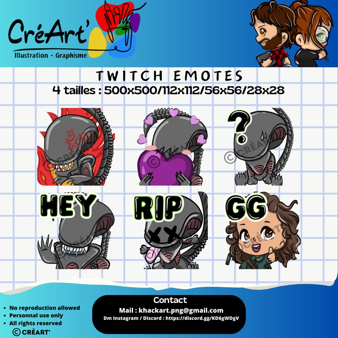 Twitch Emote "alien" X6 - Etsy