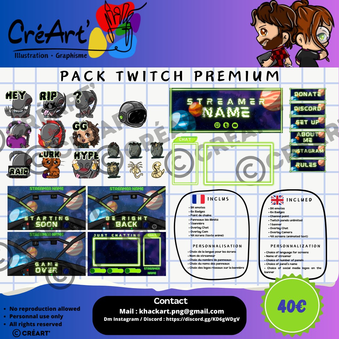 Premium "alien" Twitch Pack - Etsy