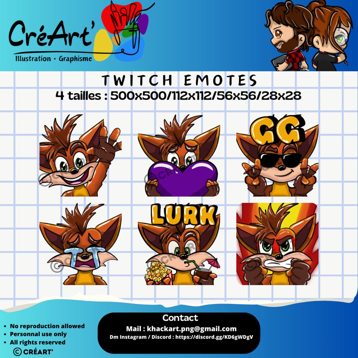 Twitch Emote "crash" X6 - Etsy