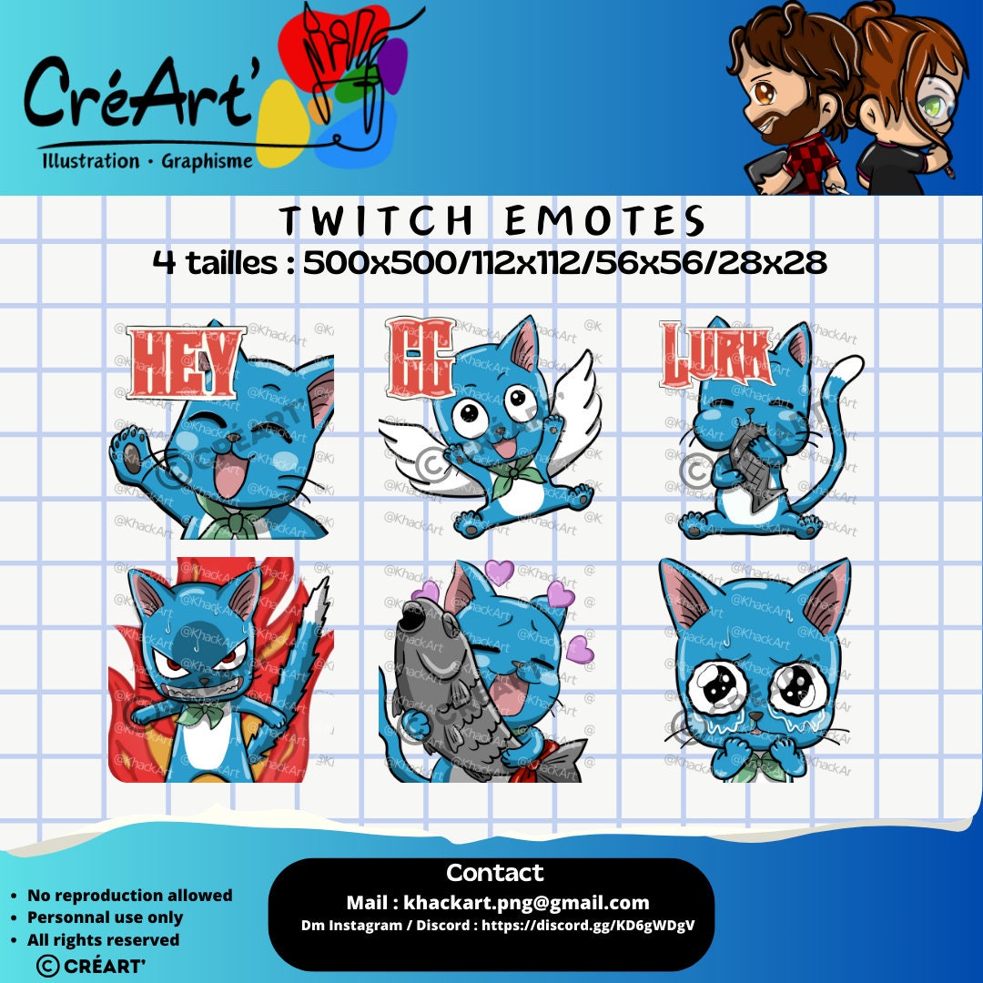 Happy Twitch Emote X6 - Etsy