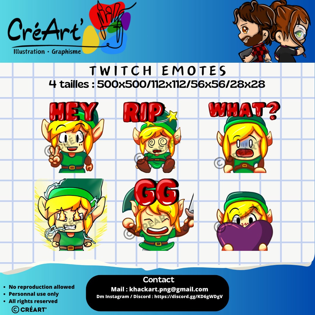 Twitch Emote LINK X6 - Etsy