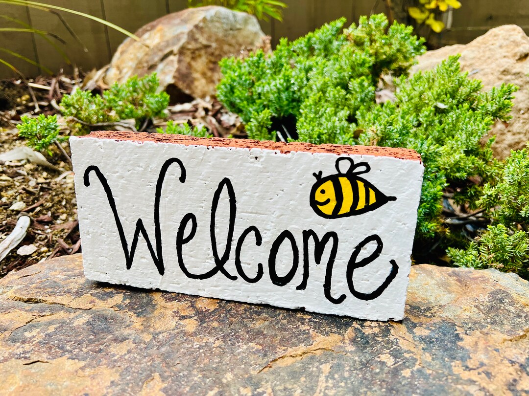 Welcome Garden Brick - Etsy