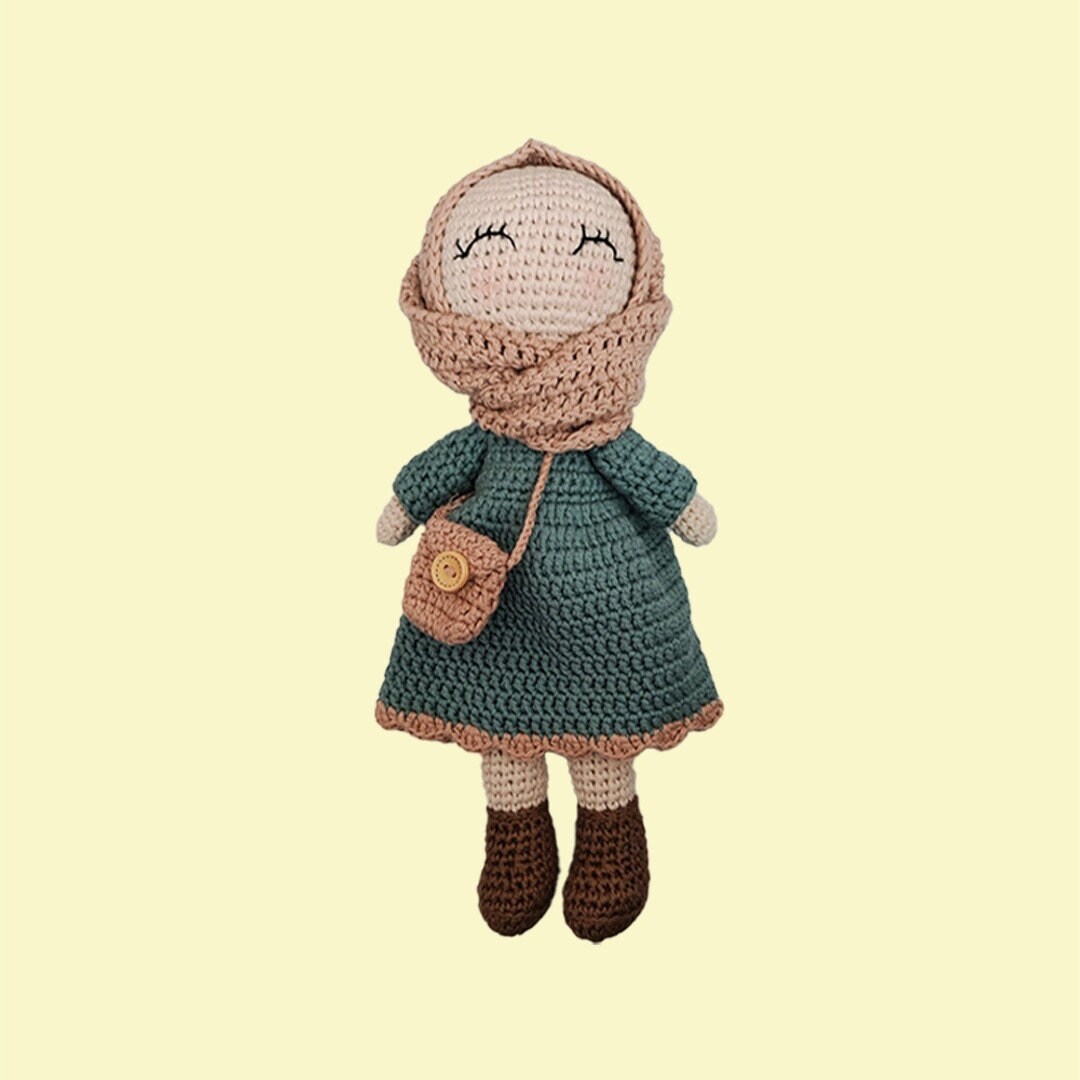 Mylilmaryam Crocheted Hijab Doll in Blue With or Without Lashes ...