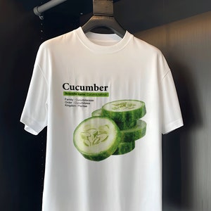 Retro-style Vintage Unisex T-shirt Cucumber Graphic Tee, Unisex ...