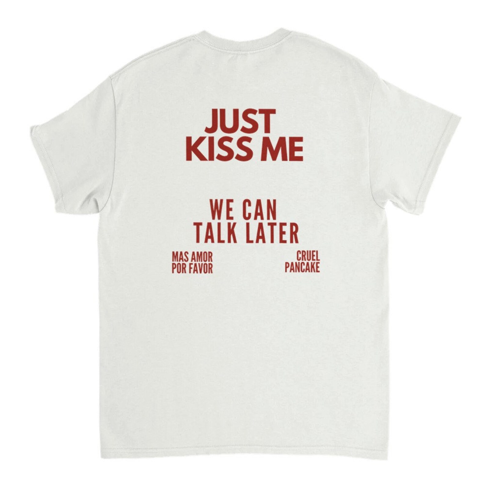 JUST KISS ME T-shirt, Minimalist T-shirt Unisex, Inspirational Mental ...