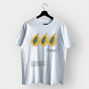 Retro-style Vintage Unisex T-shirt Papaya Graphic Tee, Unisex ...
