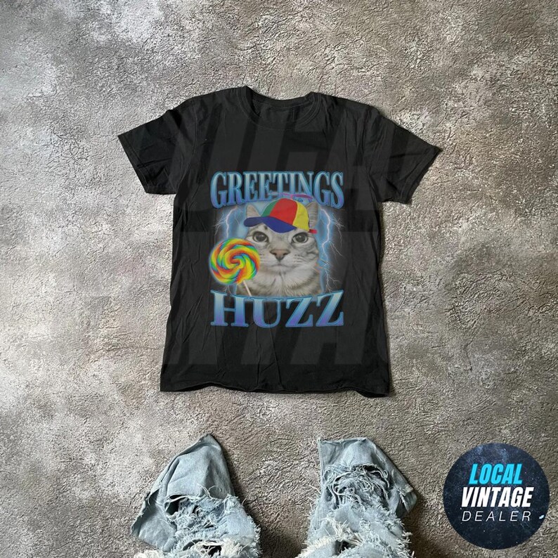 Greetings Huzz Funny Gen Z Gen Alpha Slang Meme T-shirt, Brainrot ...