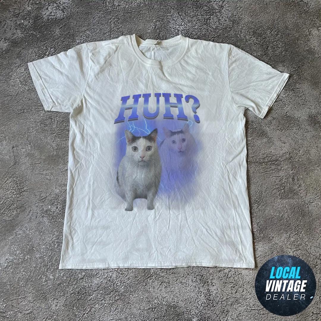 Funny Meme Huh Cat Shirt, Huh Cat Funny Meme Shirt, Absurd Shirt ...