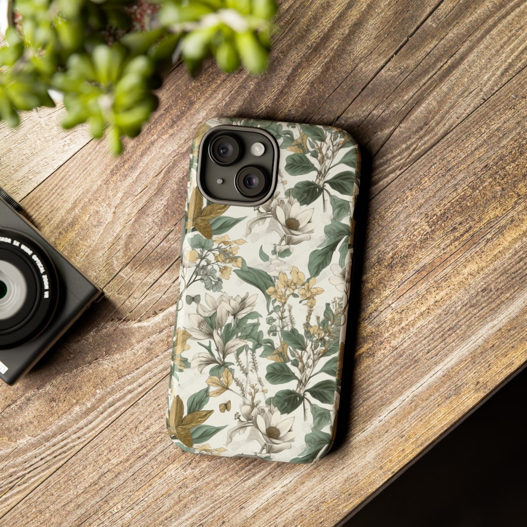 Vintage Floral Botanical Phone Case, Tough iPhone Samsung Galaxy ...