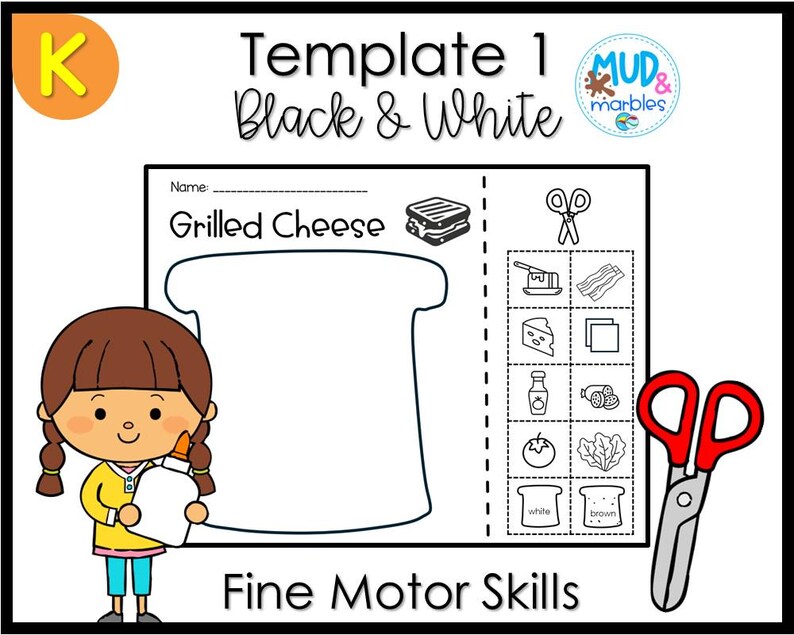 Build A Grilled Cheese Sandwich Scissor Skills - Etsy