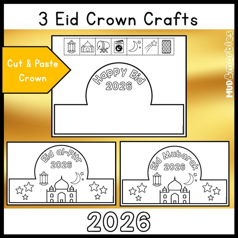 Eid|mubarak|eid Al Fitr Crown Crafts 2026 - Etsy