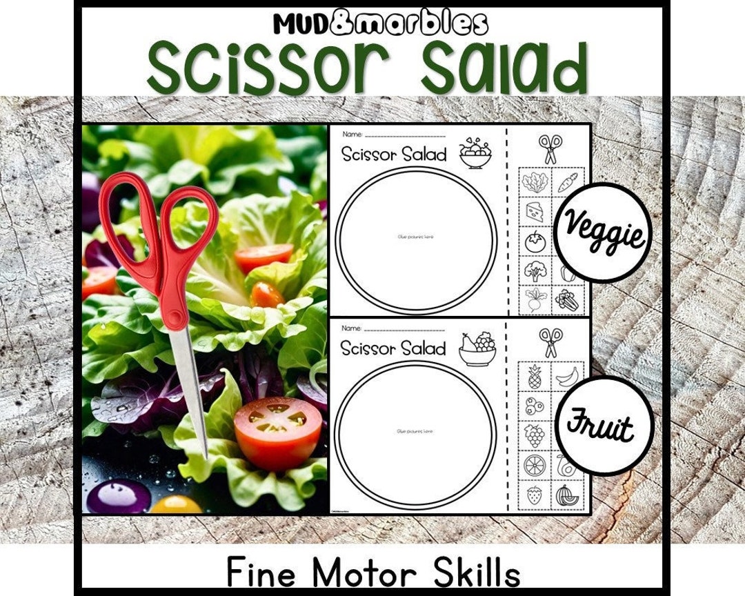Scissor Salad Scissor Skills - Etsy