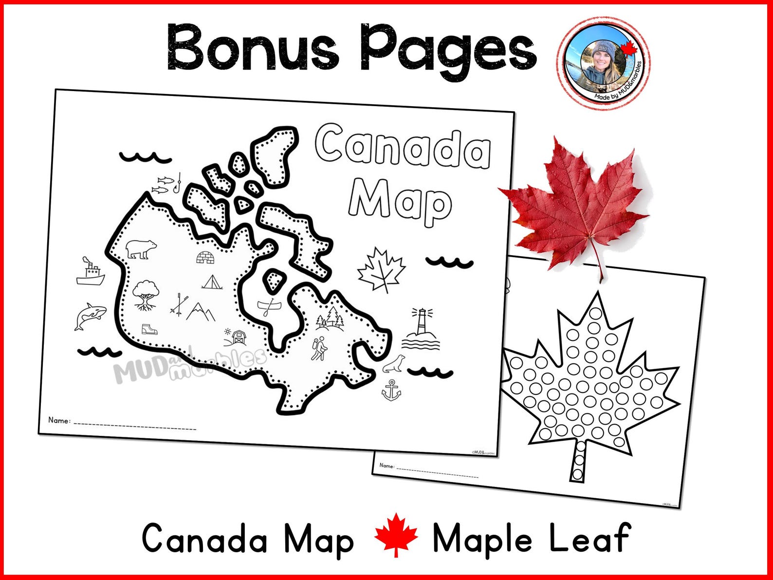 Canadian Wildlife Colouring Pages & Dot Art - Etsy