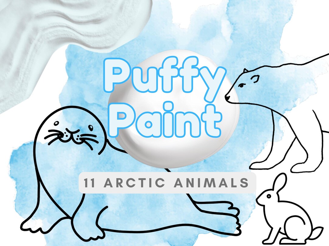 Arctic Animals Puffy Paint Templates - Etsy