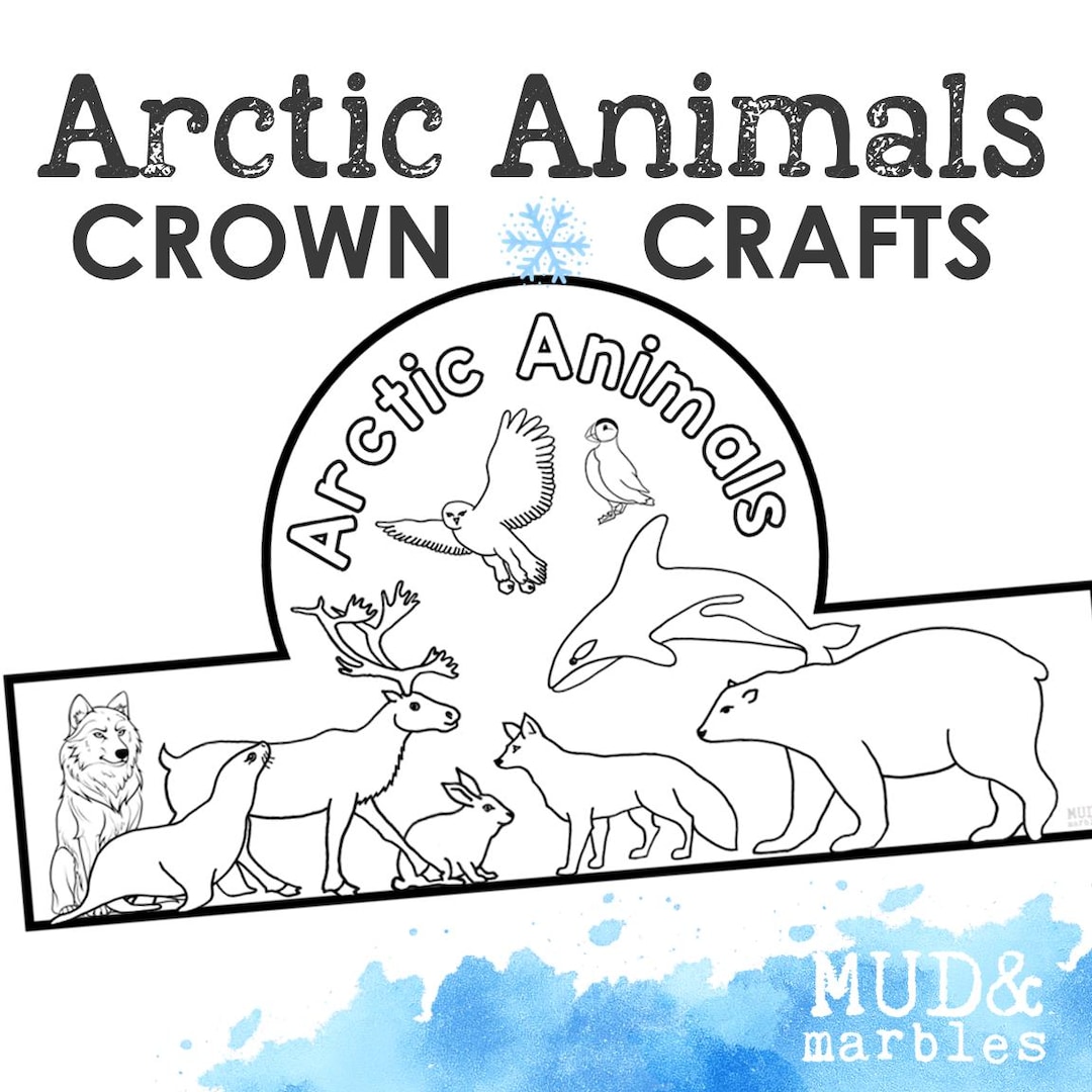 Arctic Animal Crown Craft for Kids | Winter Preschool Printable - Etsy