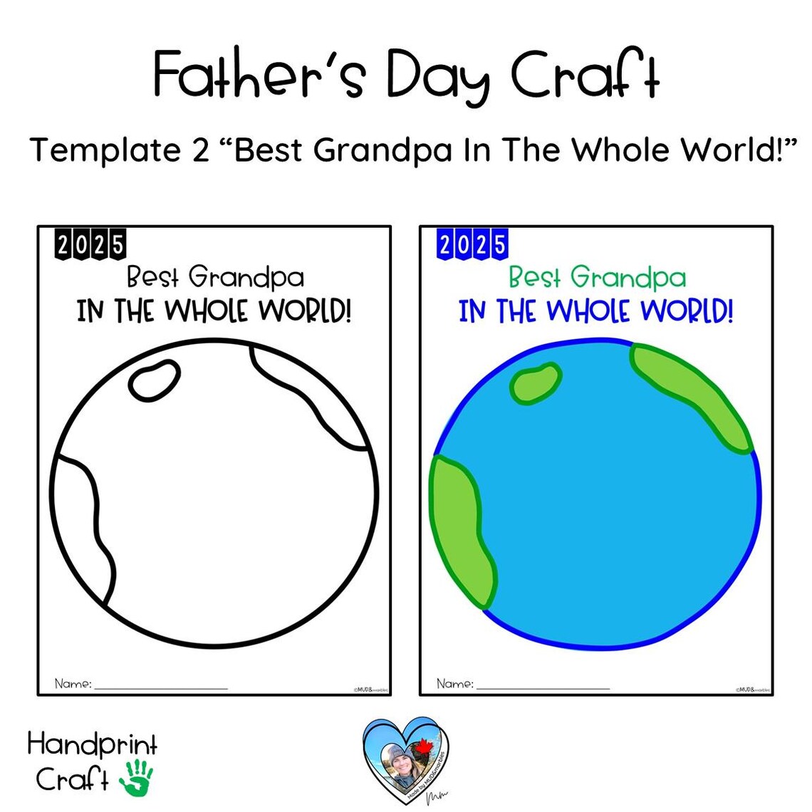 Father's Day Handprint Keepsake Printable Craft 2025 - Etsy