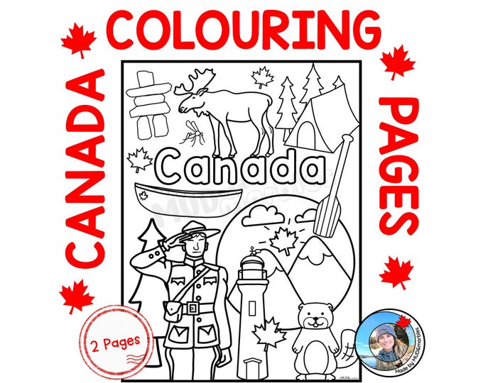 Canada Map Colouring Page - Etsy Canada