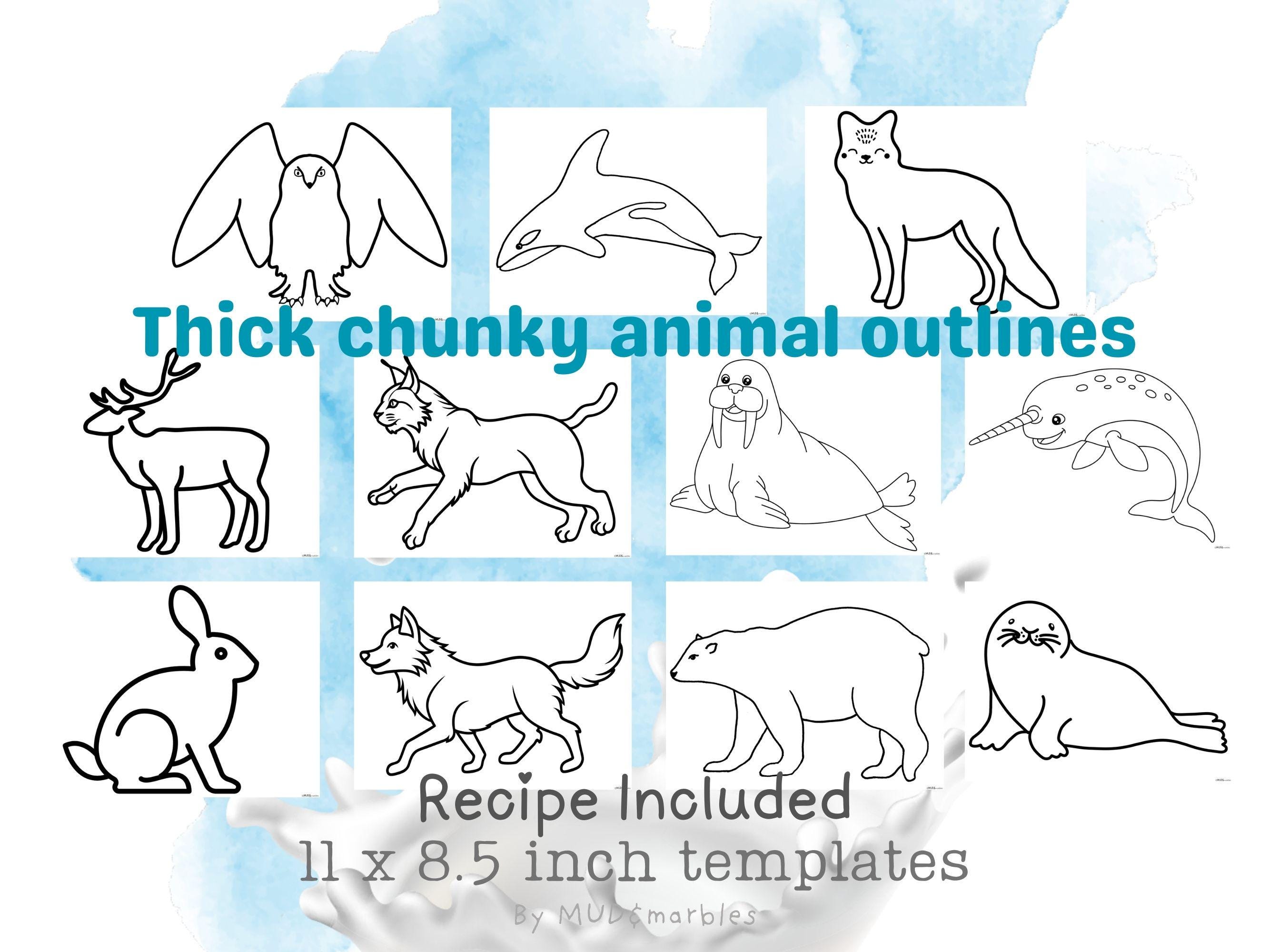 Arctic Animals Puffy Paint Templates - Etsy
