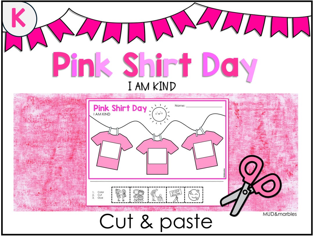 Easy Pink Shirt Day Kindness Fine Motor Activity - Etsy